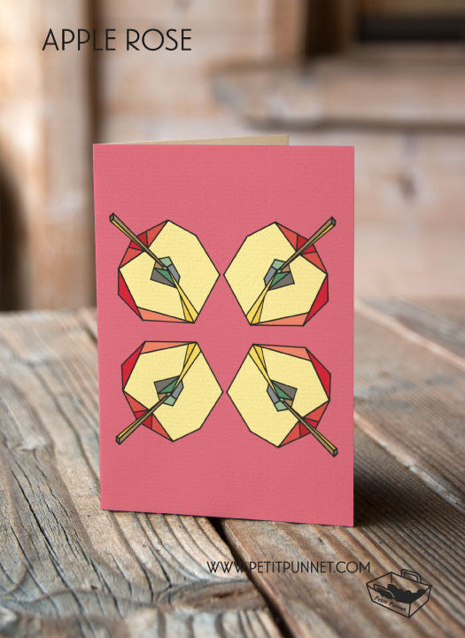 Petit Punnet Apple Rose Card