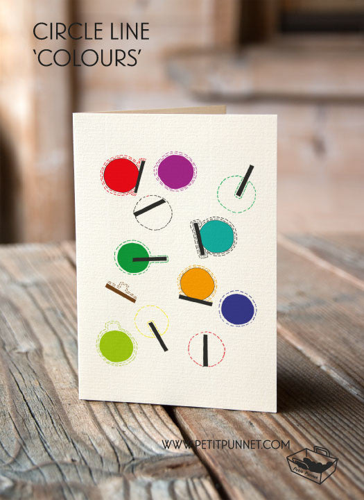 Petit Punnet Circle Line Colours Card